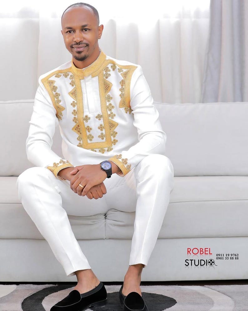 Handmade Ethiopian Kemis: Traditional Couple's Attire Set - Etsy