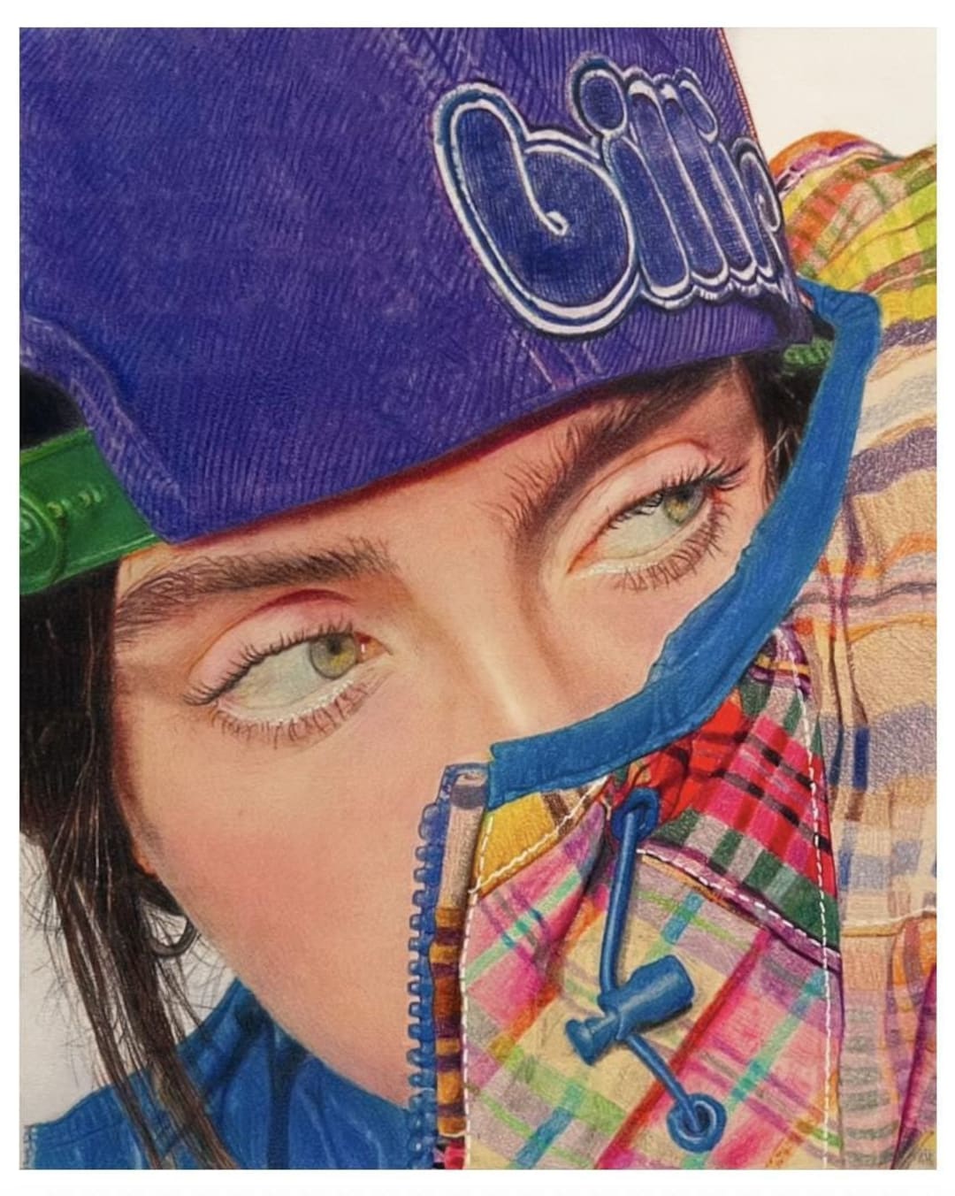 Billie Eilish Hand-drawn Colored Artwork- Inspired by Complex Magazine ...