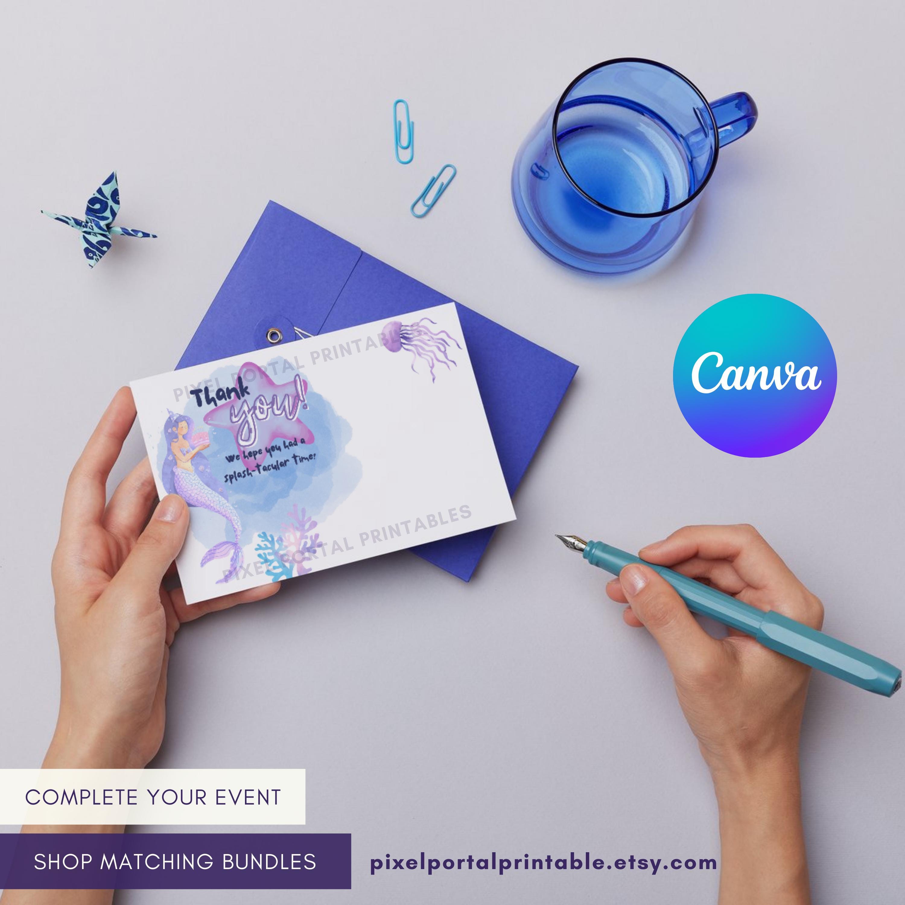 Mermaid Birthday Invitation: Two-tally Mer-mazing, Ocean Theme (canva ...