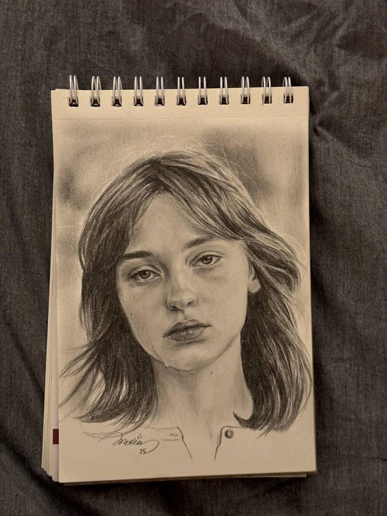 Custom Hand-drawn Pencil Portrait From Photo: Unique Personalized ...