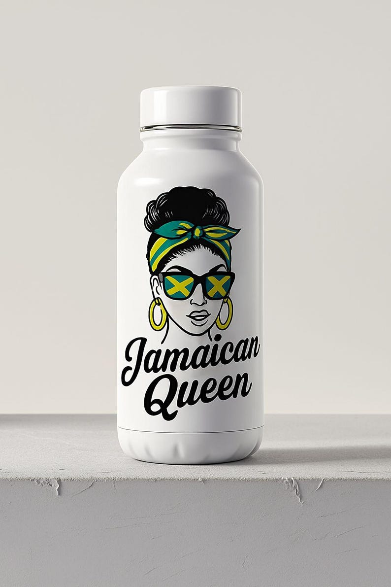 Jamaican Queen PNG SVG: Afro Messy Bun Clipart, Island Pride Design - Etsy