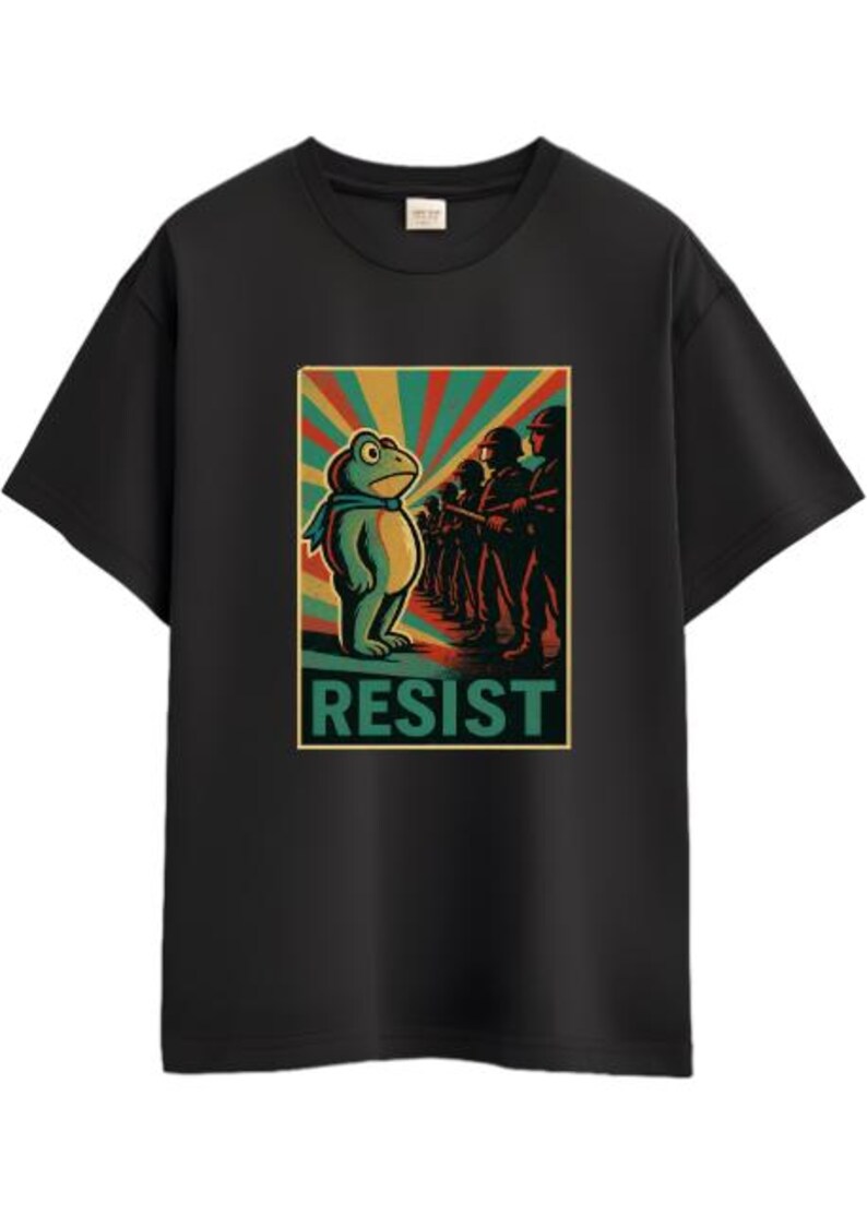 Frog Resist Protest Art: Vintage Activist Poster (PNG + SVG) - Etsy
