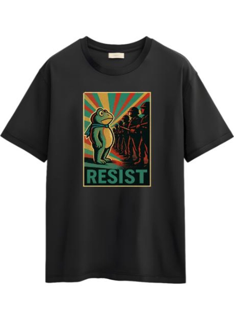 Frog Resist Protest Art: Vintage Activist Poster (PNG + SVG) - Etsy