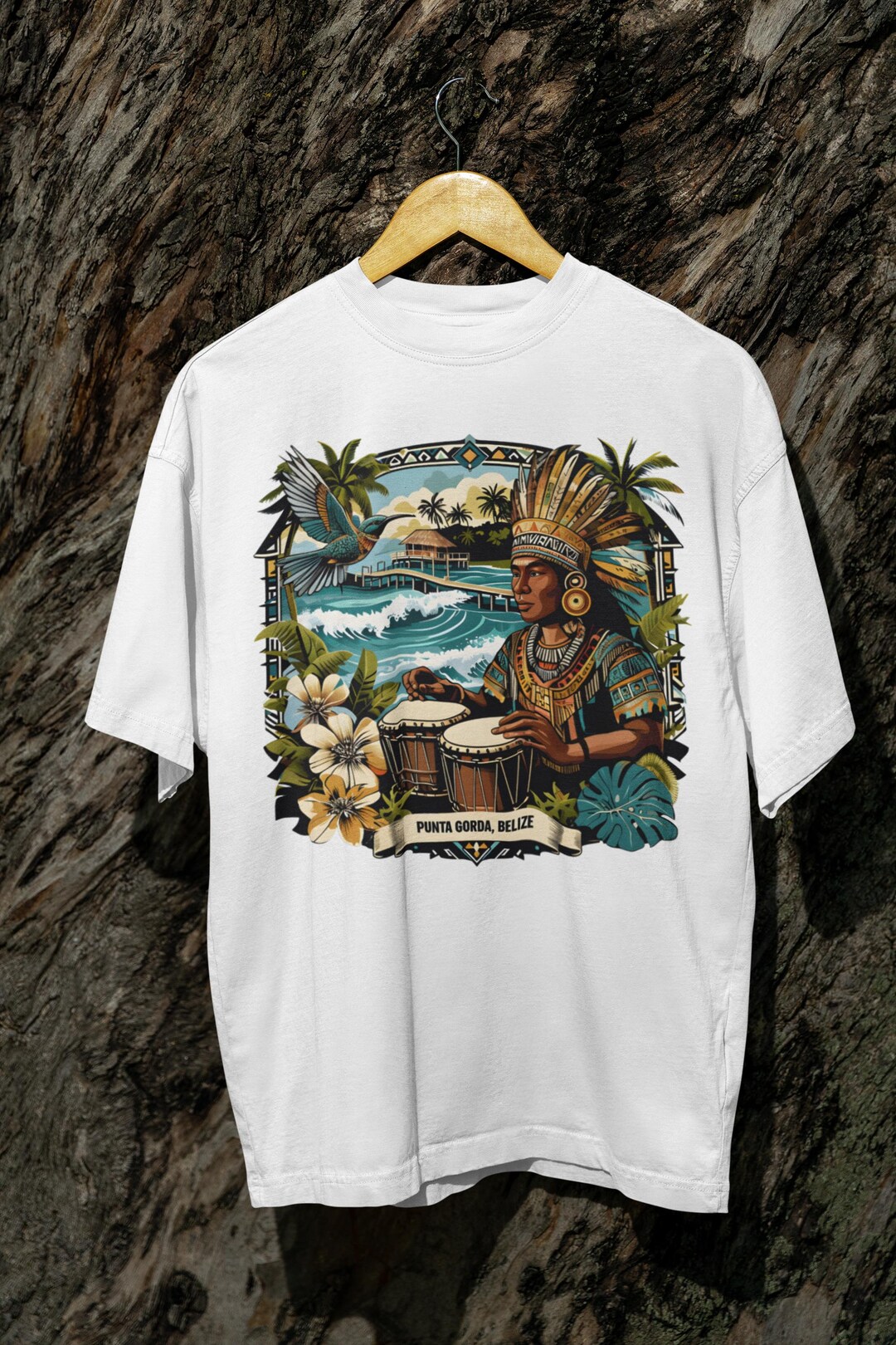 Belize Digital Art - Punta Gorda PNG - Garifuna Culture Print ...