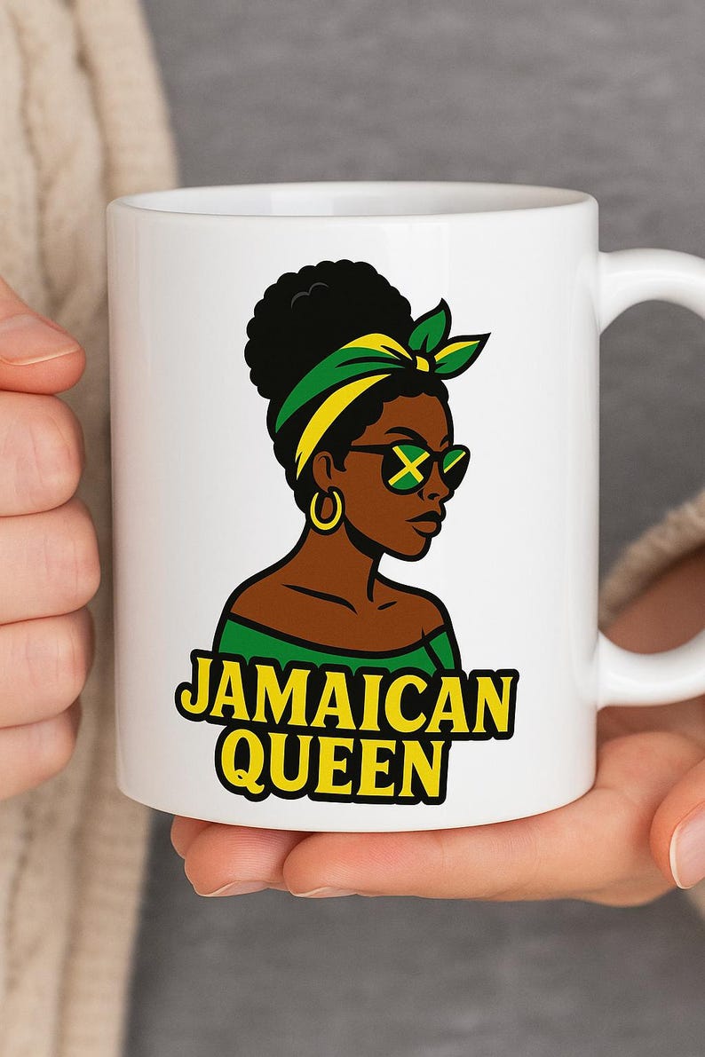 Jamaican Queen PNG SVG: Afro Woman, Flag Sunglasses, Island Pride - Etsy