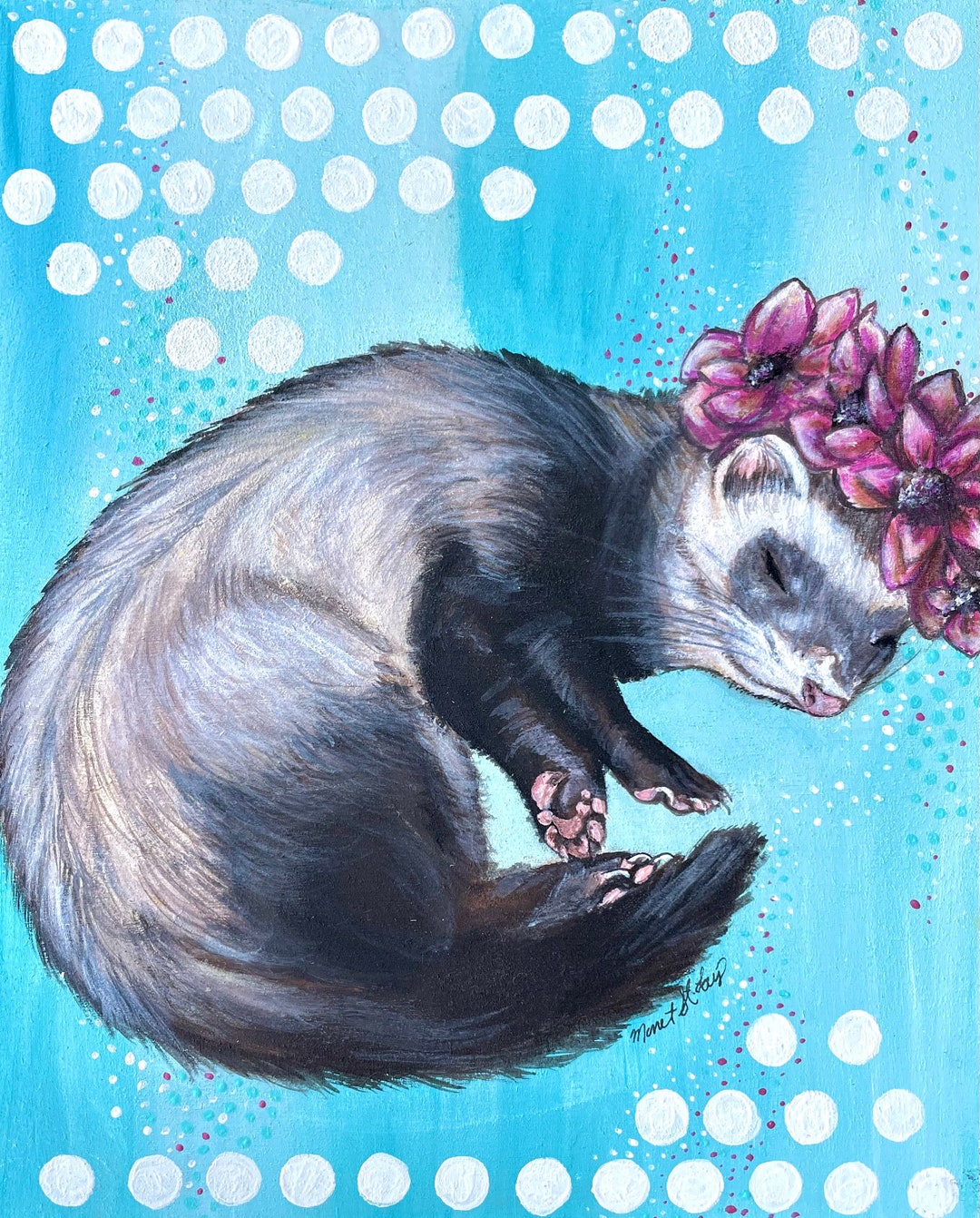 Ferret Art Print - Etsy