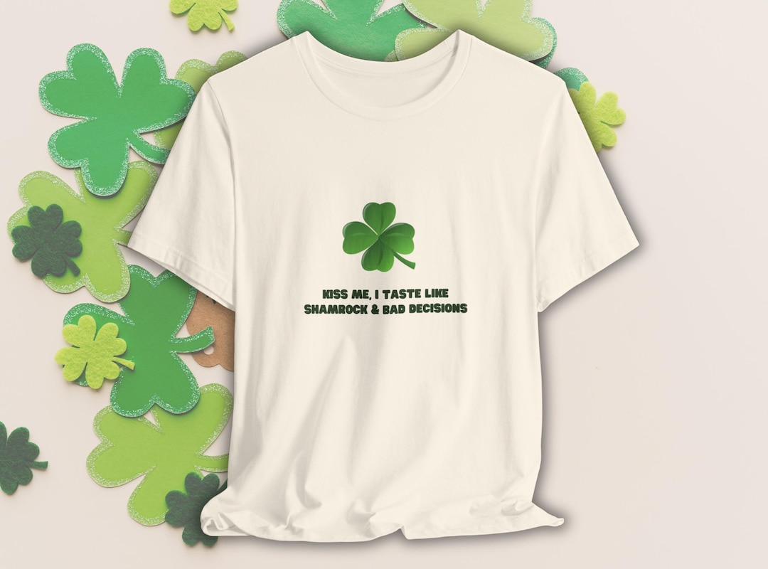 Funny St Patricks Day Shirt, Lucky Shirt With Four Leaf Clovers ...