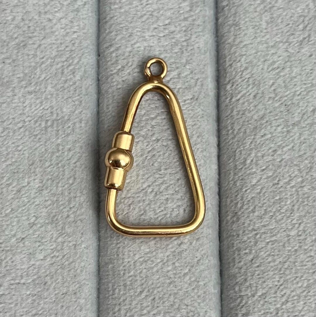 Vintage 18K Triangular Carabiner Extender - Etsy