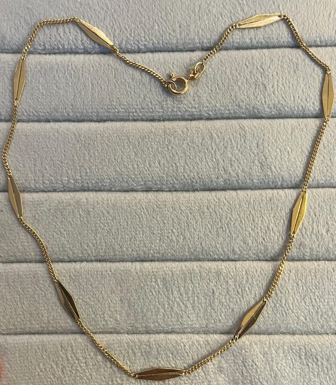 Vintage 18K Uno A Erre Staion Chain - Etsy