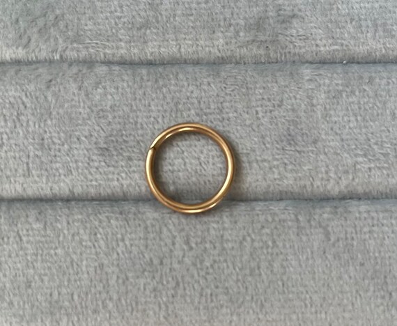 Vintage 14K Gold Split Ring - Gem