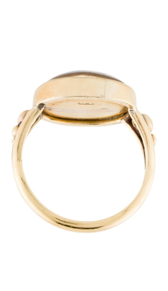 Antique Essex Crystal Nautical Flag Ring 18K - Gem