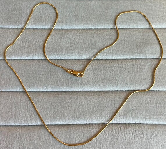 Vintage 14K Gold Thin Snake Chain - Gem