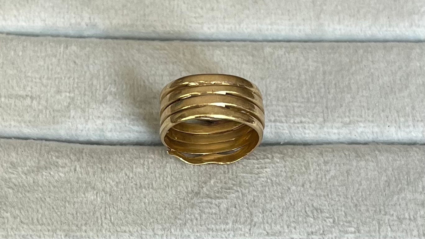 Antique 18K and Old Mine Cut Diamond Snake Ring - Etsy