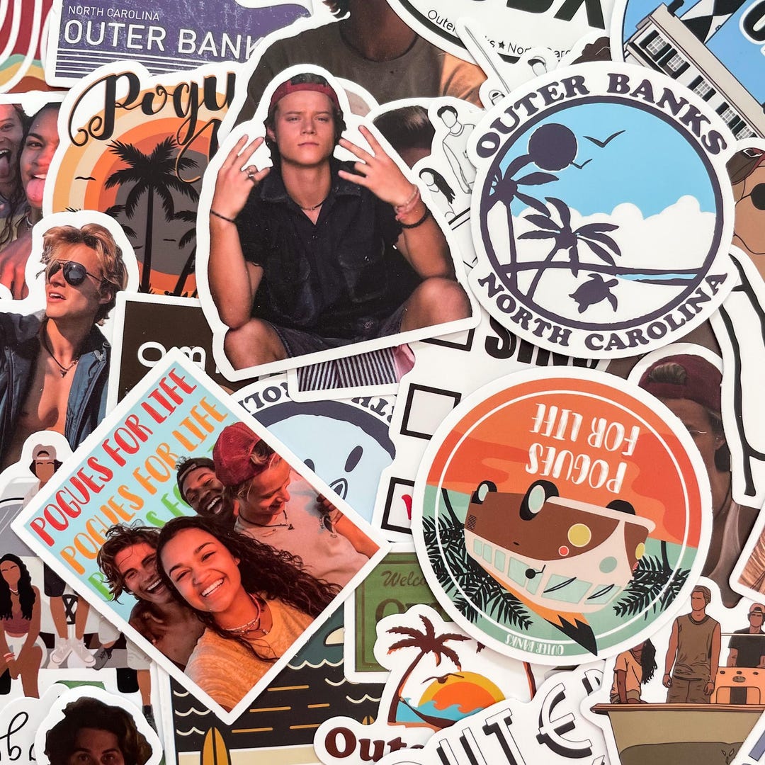 50 Random Outer-banks Stickers, OBX Beach Stickers, Pogue Life ...