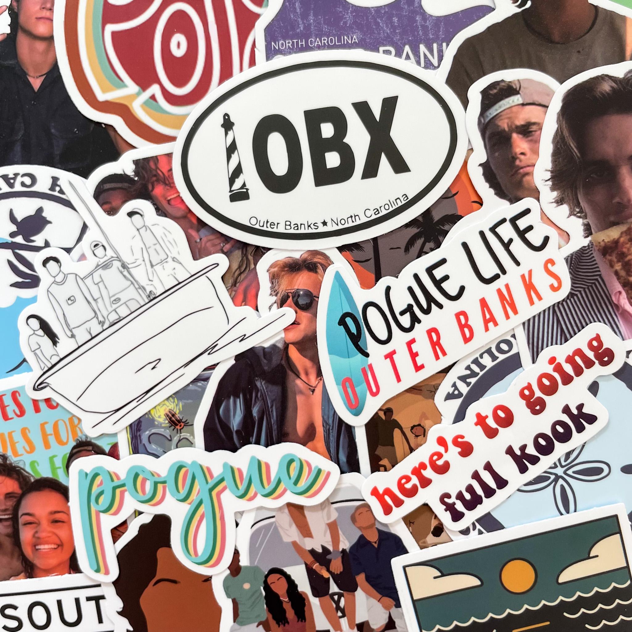 50 Random Outer-banks Stickers, OBX Beach Stickers, Pogue Life ...