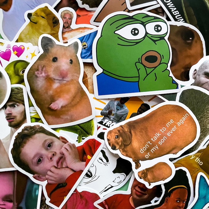 50 Random Internet Meme Stickers, Hilarious Reaction Face Stickers ...