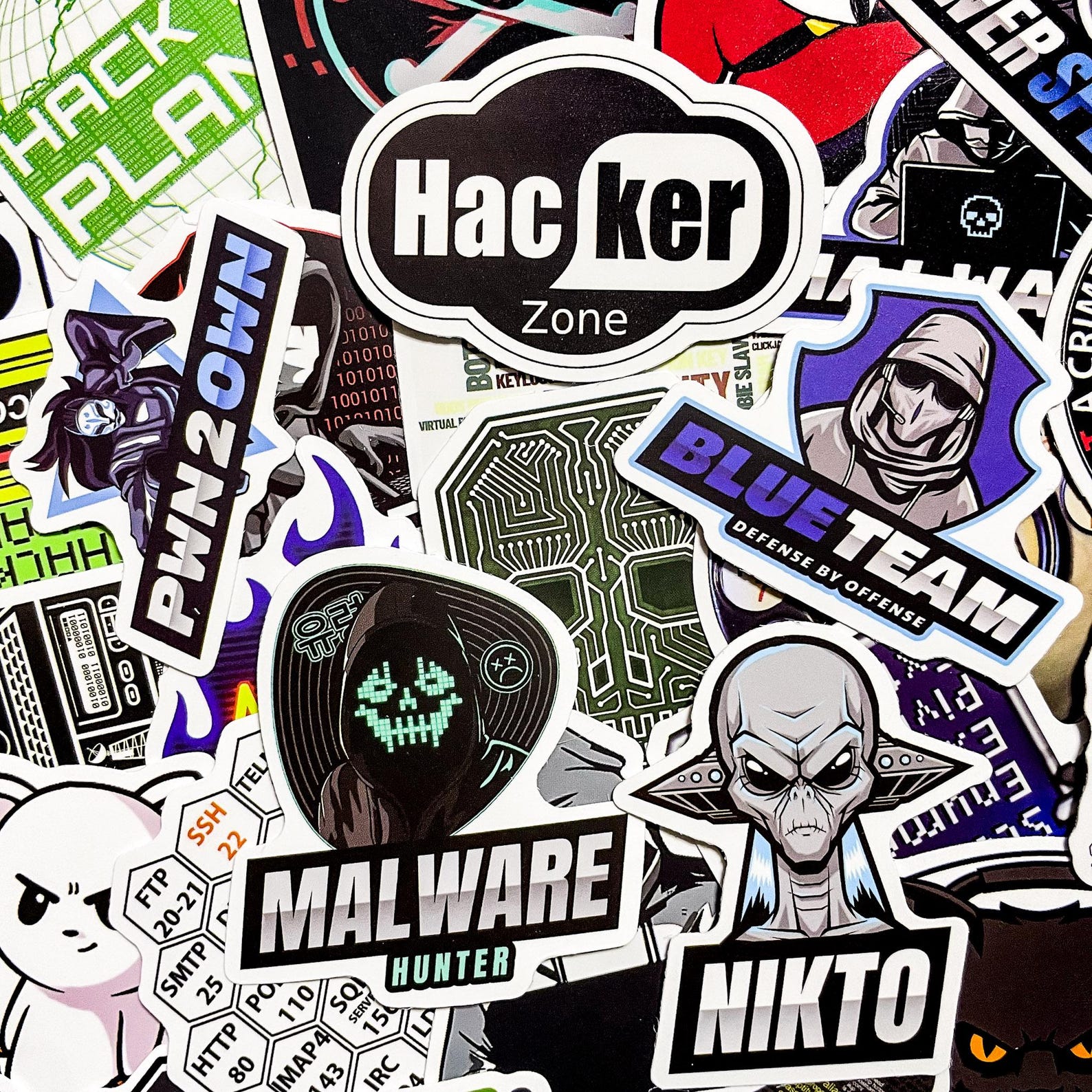 50 Random Hacker Stickers, Cybersecurity Stickers, Ethical Hacking ...