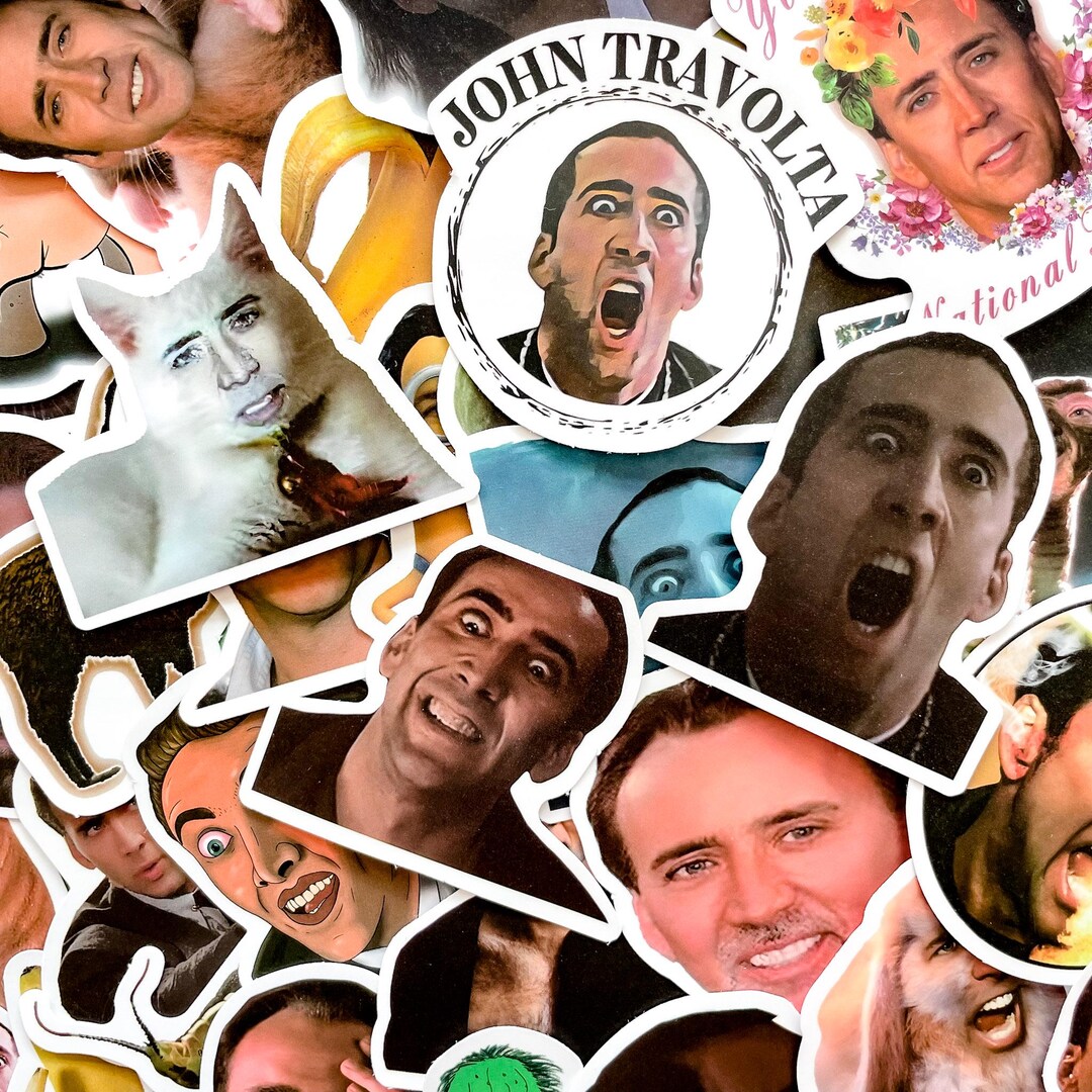50random Nicolas-cage Meme Stickers,funny Movie Star Stickers,iconic ...