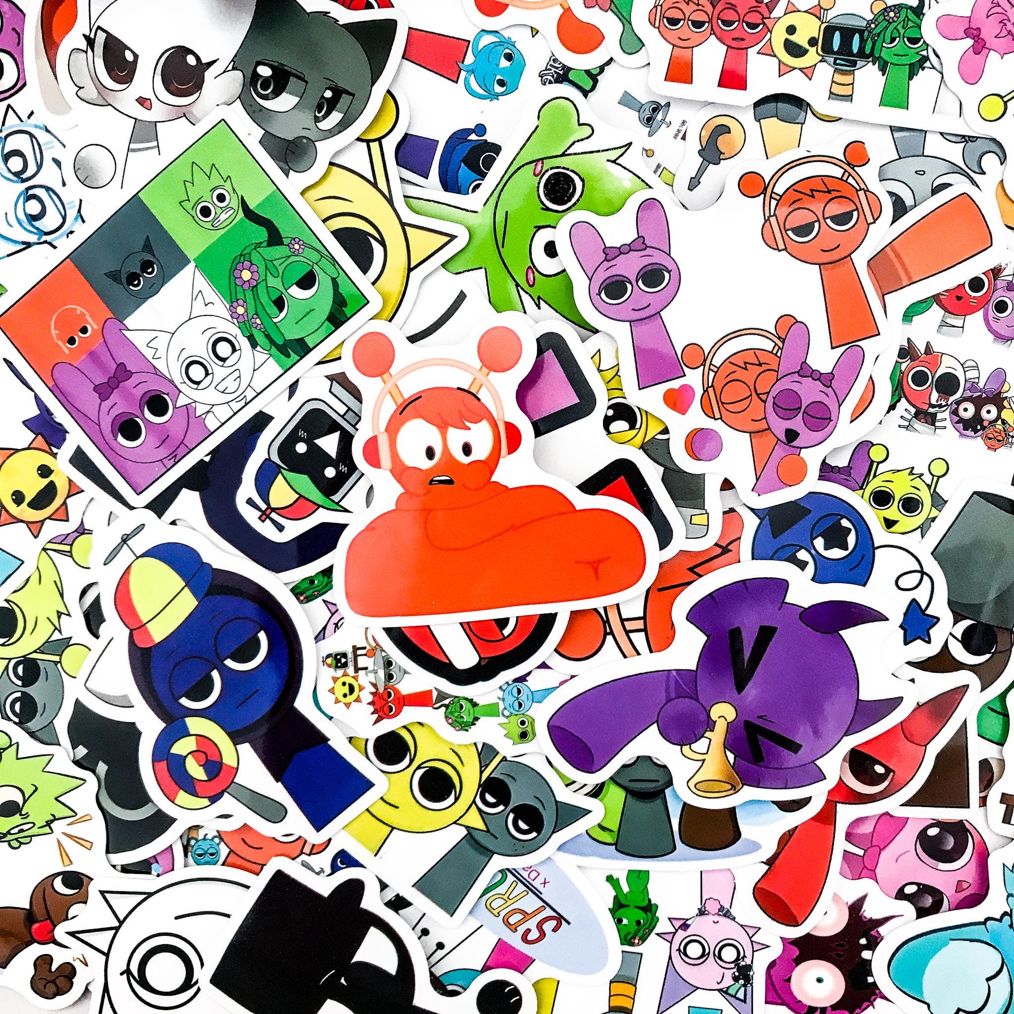 50 Random Sprunk-i Stickers Pack, Cute Cartoon Game Stickers for Kids ...