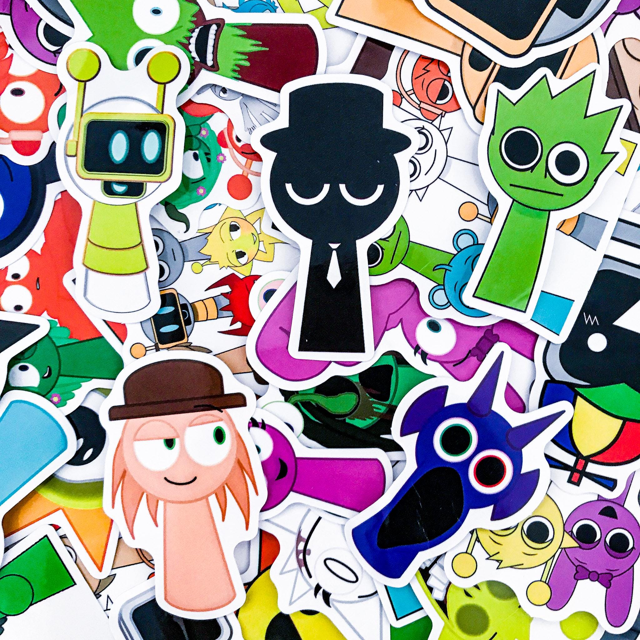 50 Random Sprunk-i Stickers, Cartoon Gaming Stickers, Cute Expressive ...