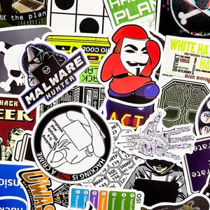 50 Random Hacker Stickers, Cybersecurity Stickers, Ethical Hacking ...