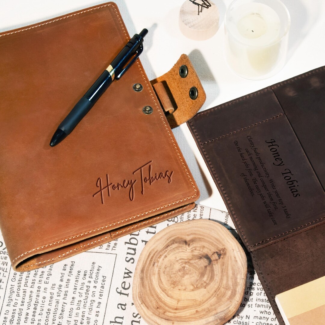 Custom Leather Notebook, Leather Notebook, Engraved Journal ...