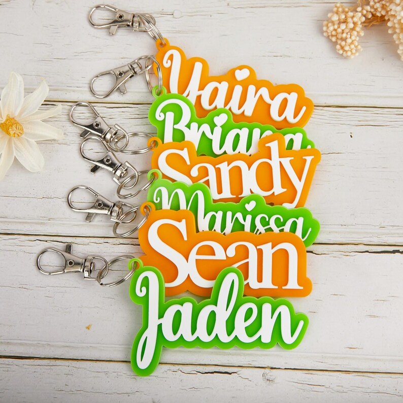 Custom 3D Printed Keychain - Custom Key Chain - Name Keychain - Custom ...