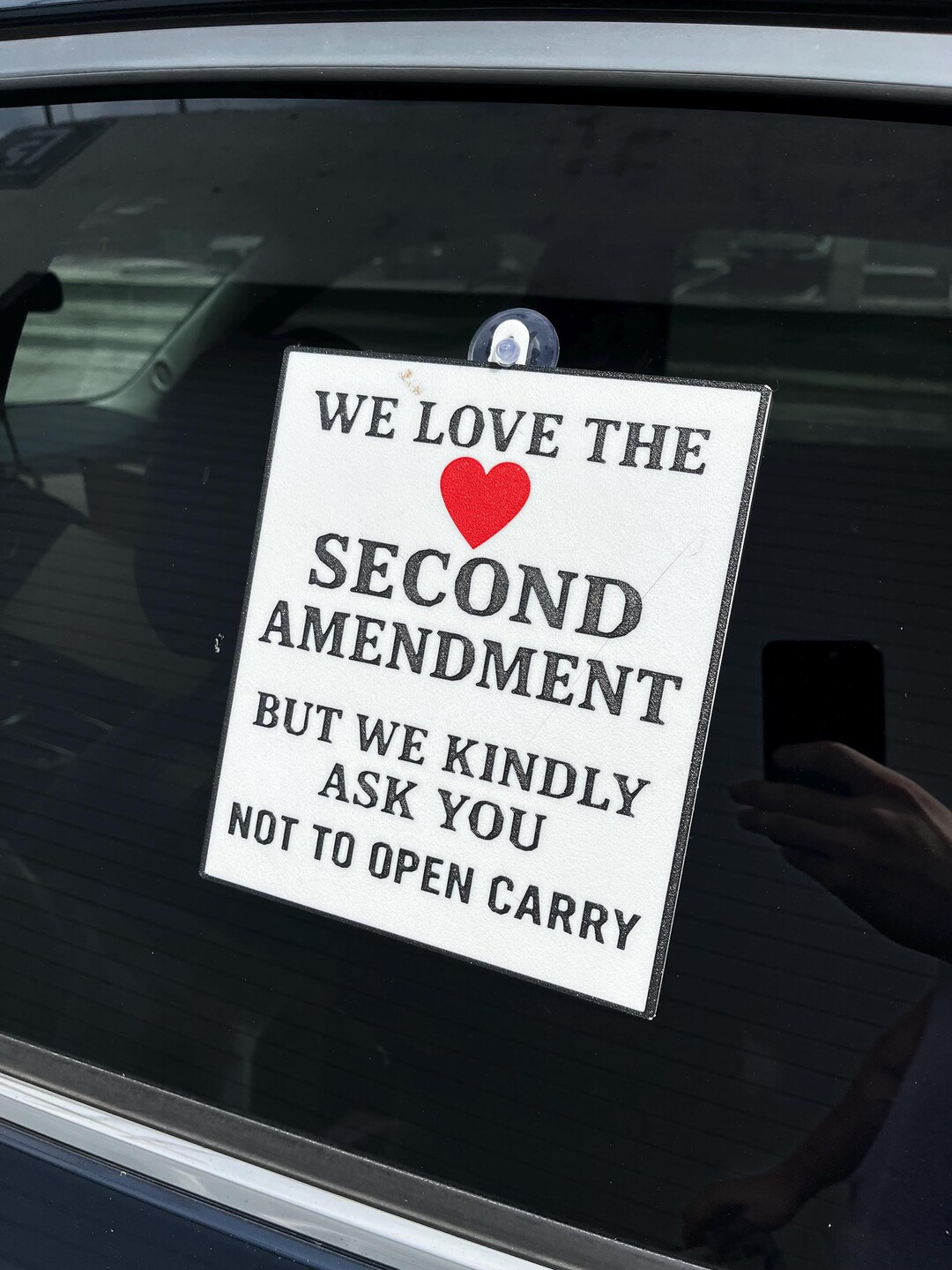 We Love the Second Amendment” Window Sign – Respectful Gun Policy ...