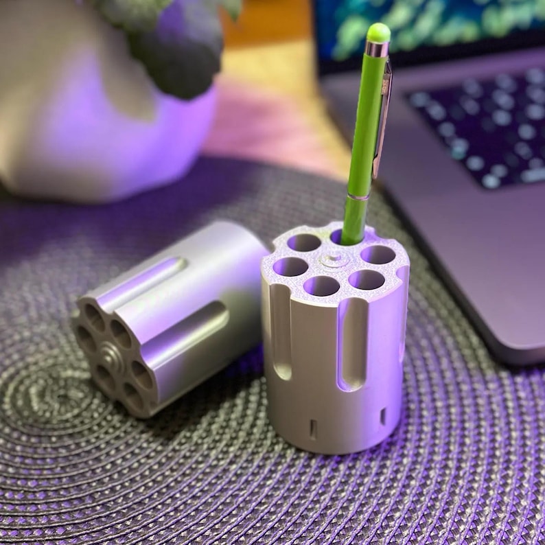 Revolver Cylinder Pen Holder – 3D Printed Desk Organizer - Etsy