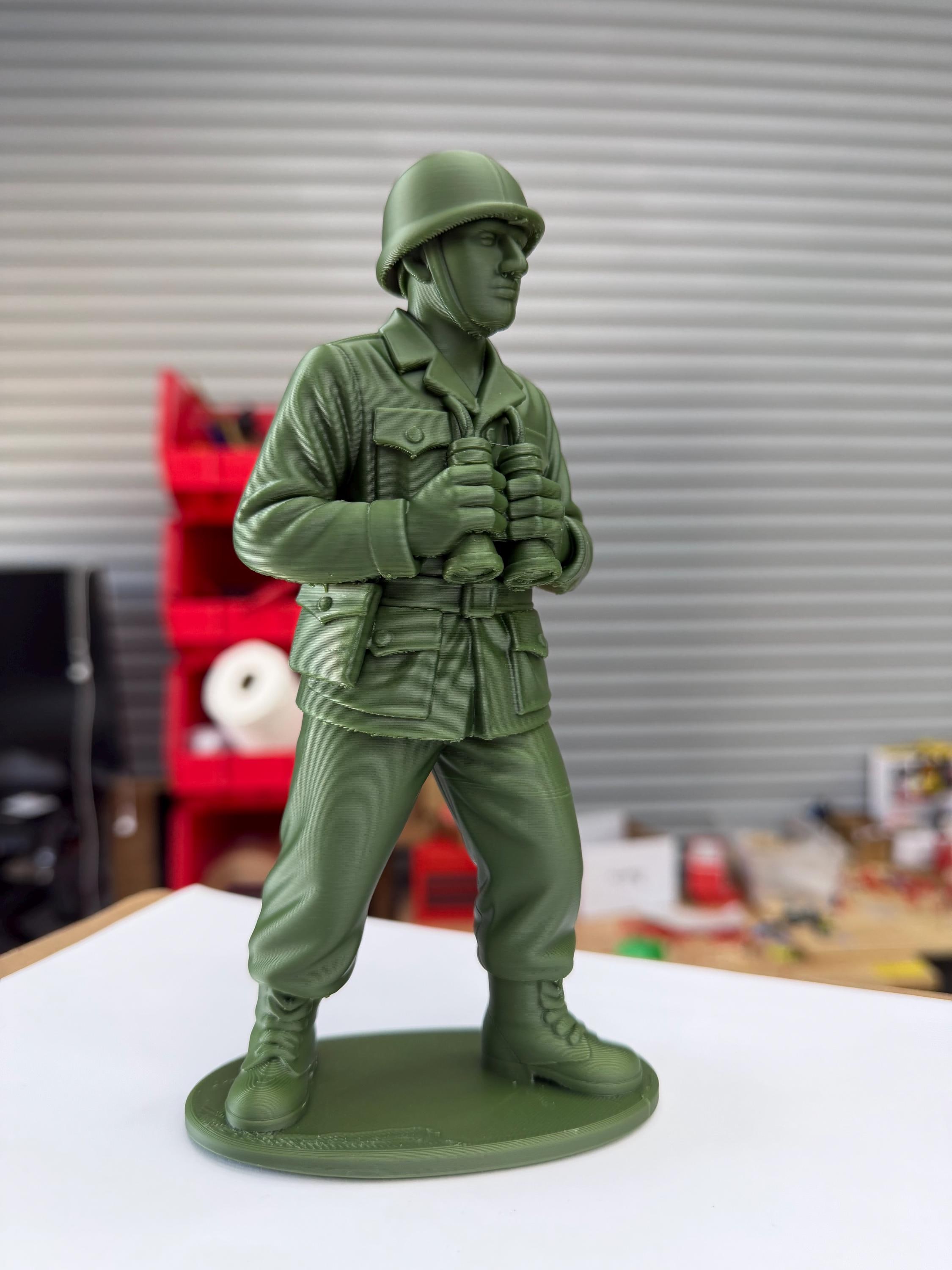 XL Army Man Figurine – 8” Tall, 3D Printed Military Decor - Etsy