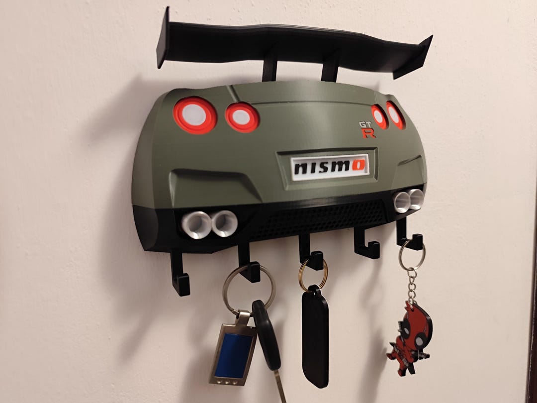 JDM Racing Car Key Holder With Spoiler – Wall Mount Organizer With ...