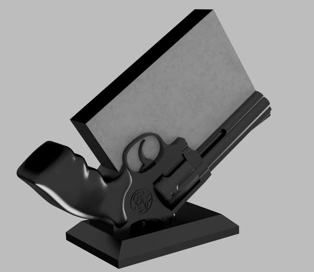 Smith & Wesson 686 Revolver Business Card Holder – 3D Printed Gun Desk ...