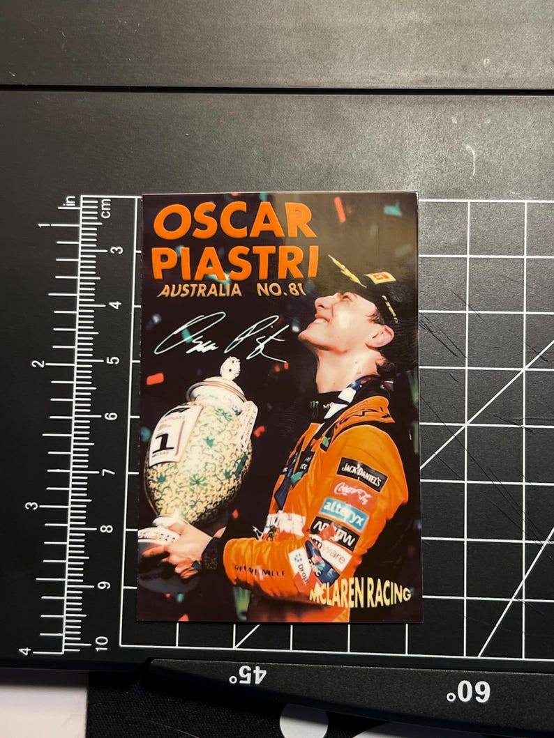 Oscar Piastri F1 Sticker | Signature Photo Card Design (2x3 In) - Etsy