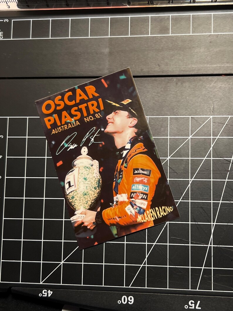 Oscar Piastri F1 Sticker | Signature Photo Card Design (2x3 In) - Etsy