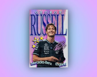 George Russell F1 Sticker | Signature Photo Card Design (2x3 In) - Etsy