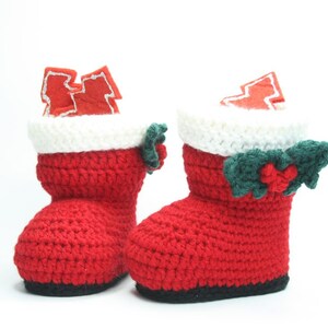 Crochet Christmas Santa Boots Pattern / Christmas Gift / Holly Berry ...