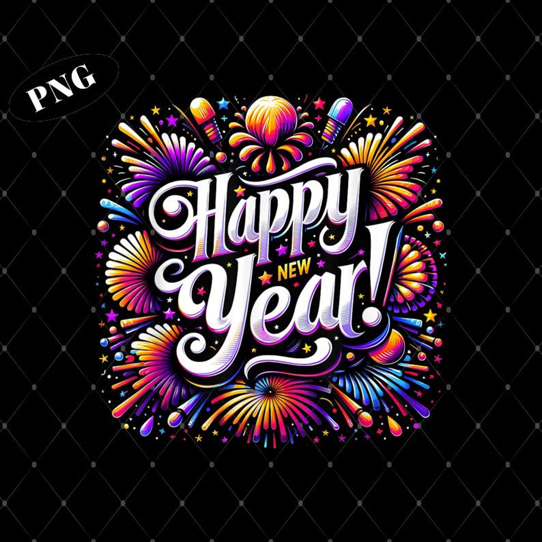 Family New Year 2025 Fireworks Matching Png - Etsy