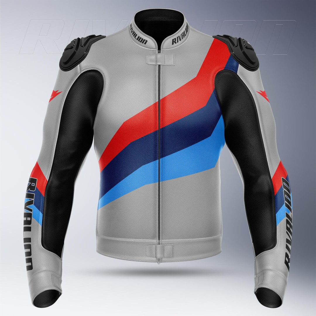 BMW Motorrad Motorcycle Grey Racing Jacket, BMW Motorcycle Leather ...
