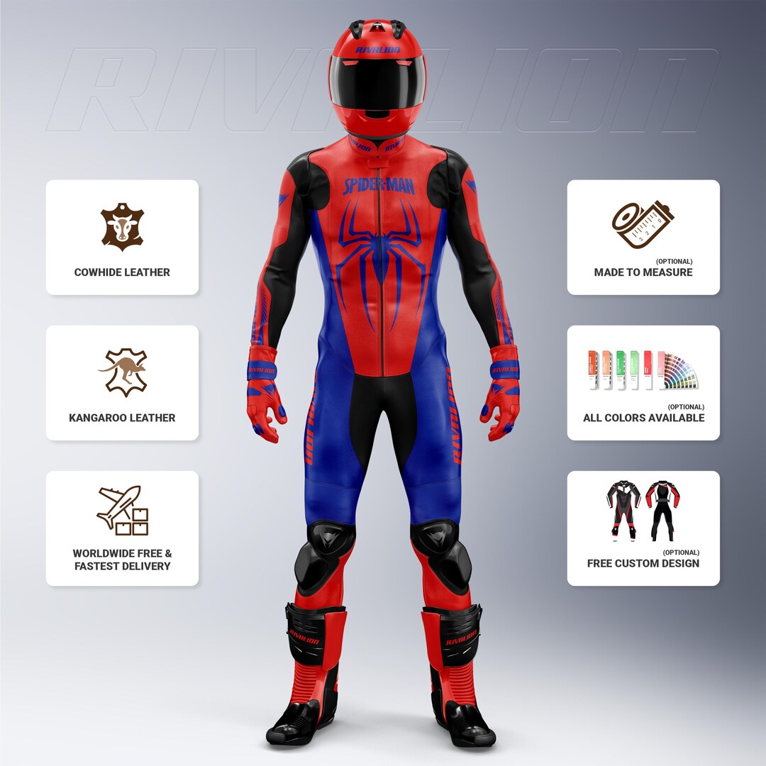 Spider Man Motorcycle Suit, Motorbike Suit, Motorcycle Racing Suit ...