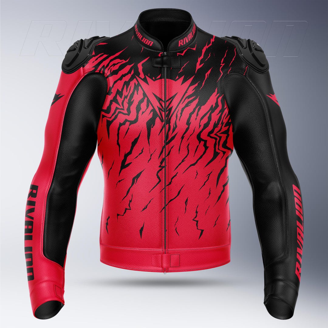 Red Biker Racing Jacket, Motorcycle Leather Race Jacket, Motorbike ...