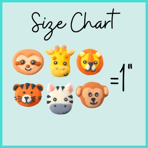 12 Safari Animal Icing Toppers Jungle Birthday Party Safari Animal ...