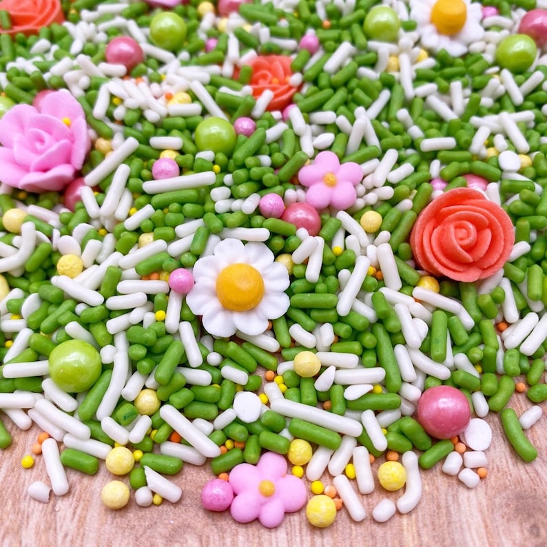 Wildflower Bloom Sprinkle Mix Floral sprinkles Green | Etsy