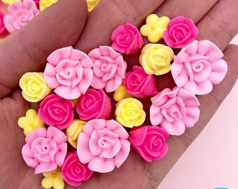 Pink Icing Flowers | Etsy