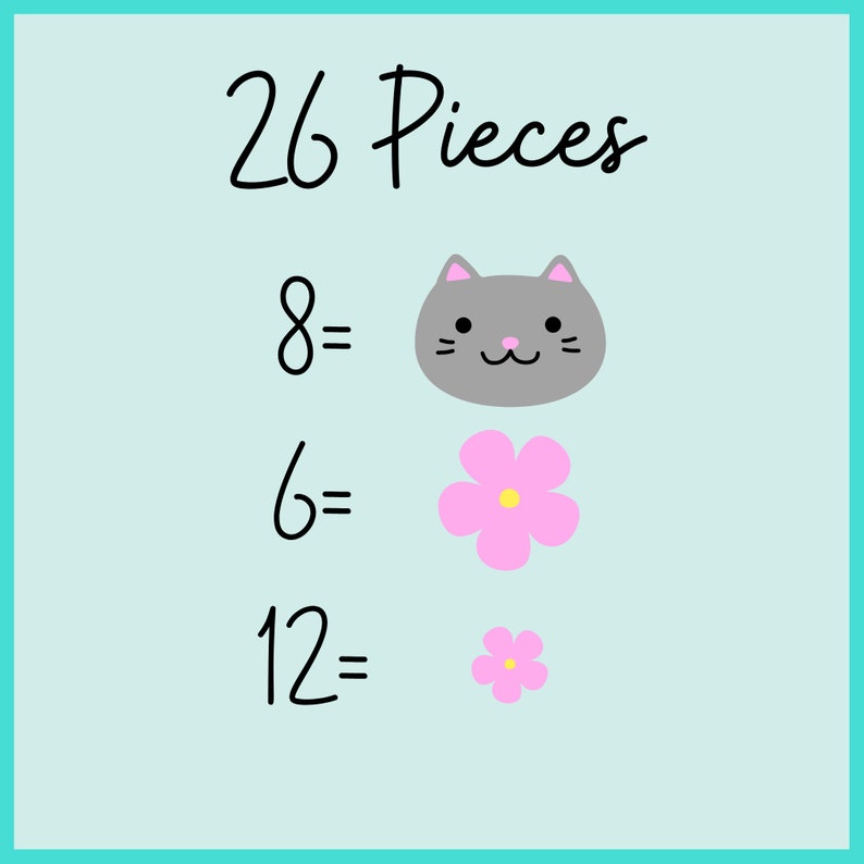 26 Edible Icing Cats & Flowers - Kitty Birthday Party Decorations - Etsy