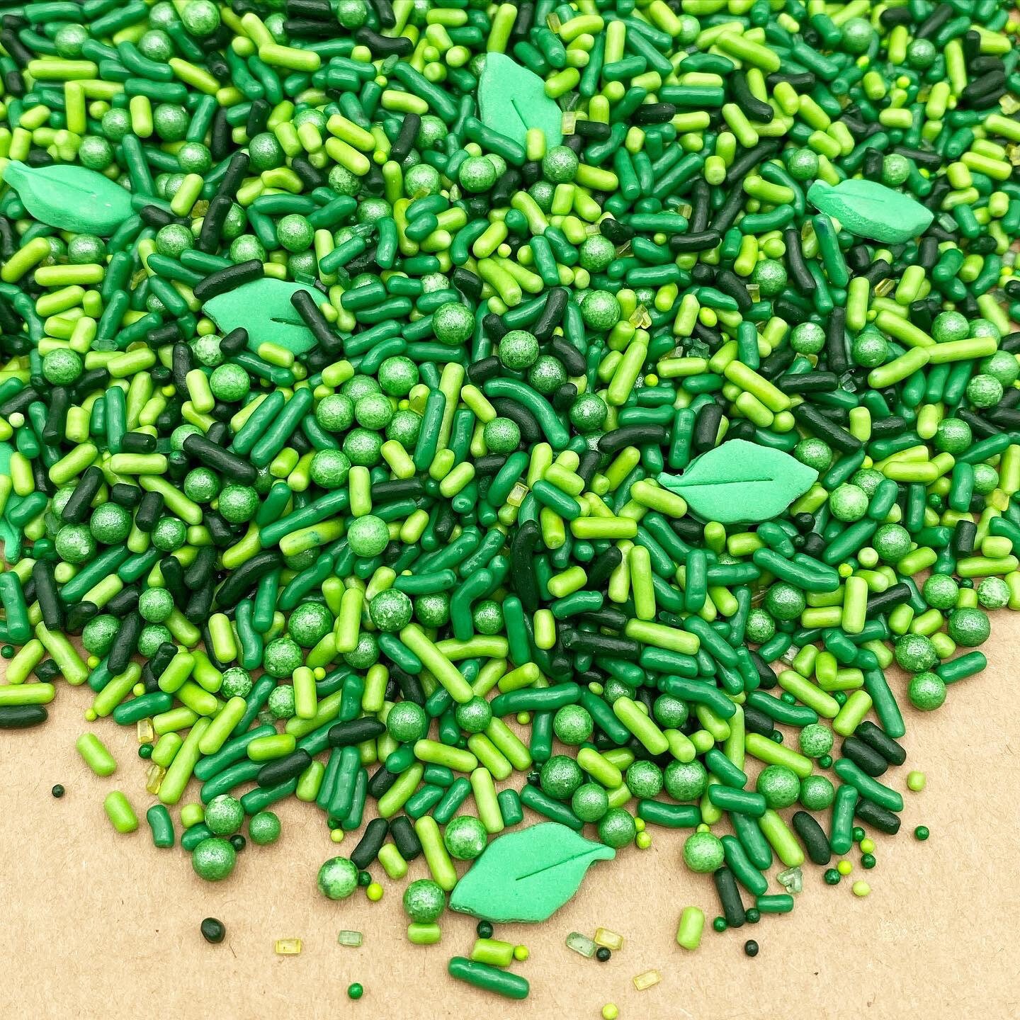 Jungle Leaves Sprinkle Mix Leaf Sprinkles Green Sprinkles | Etsy