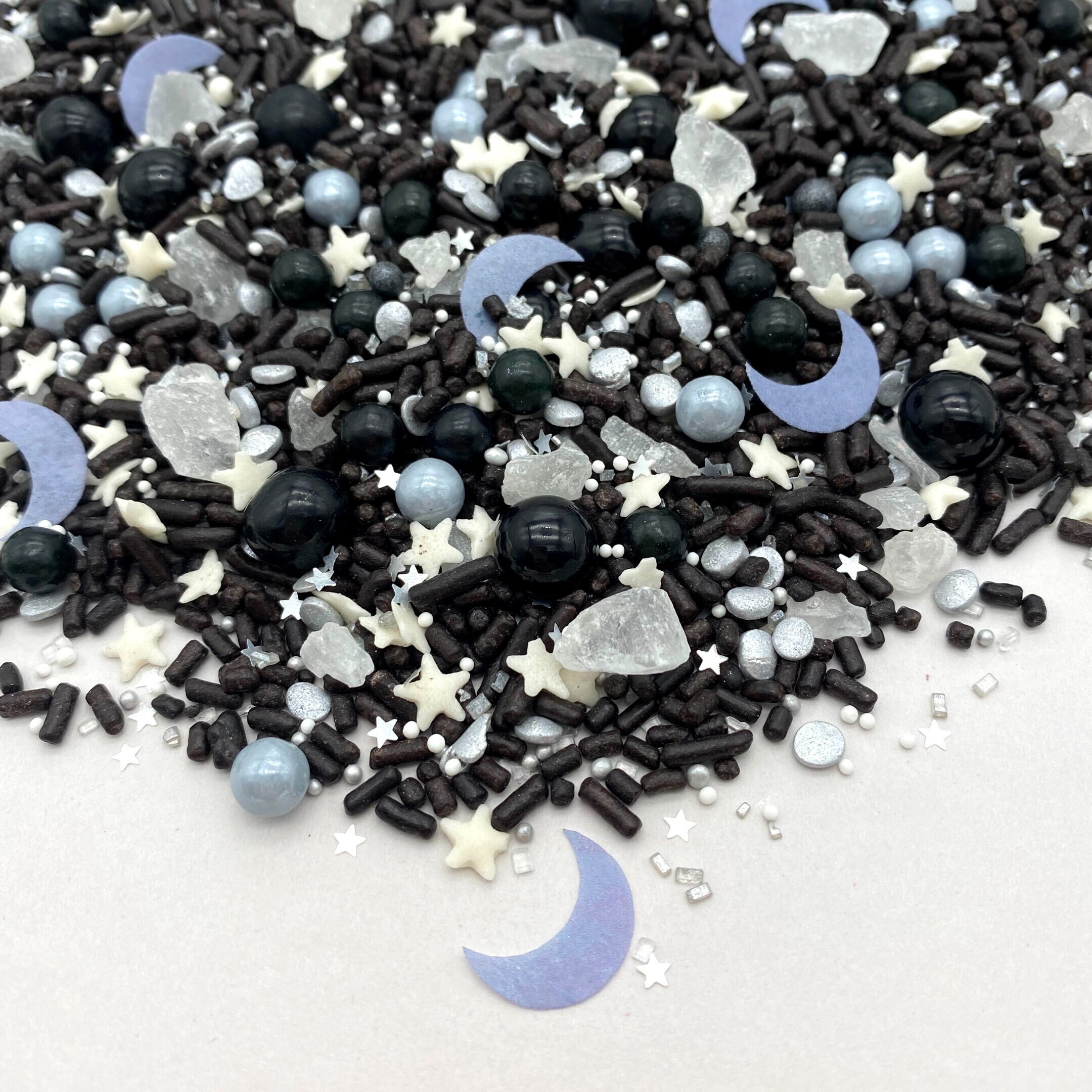 Moon Child Sprinkle Mix: Gothic Black Crescent Moon Dessert Decor - Etsy