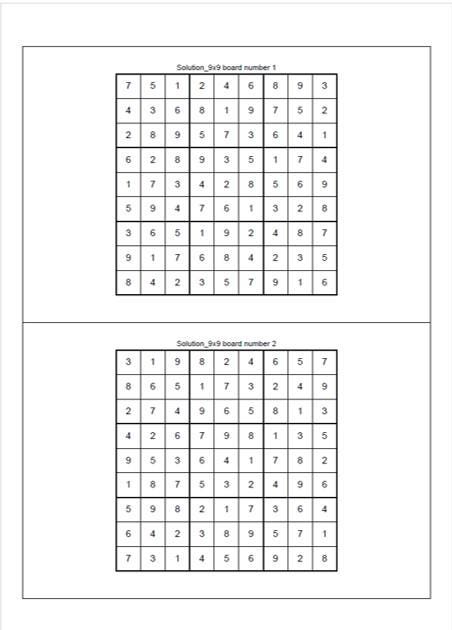 10 Medium Sudoku 9x9 Board Puzzle. Printable Pdf File, With Solutions ...