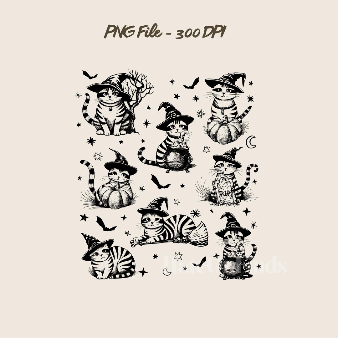 Preppy Black Cat Png, Retro Halloween Png, Spooky Season Png, Batman ...