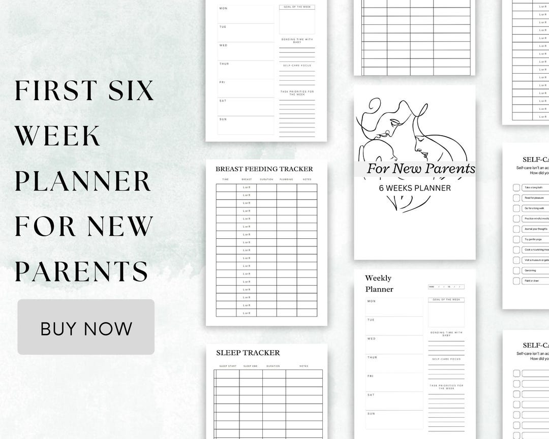 First Six Week Planner for New Parents, Printable Pregnancy Planner ...