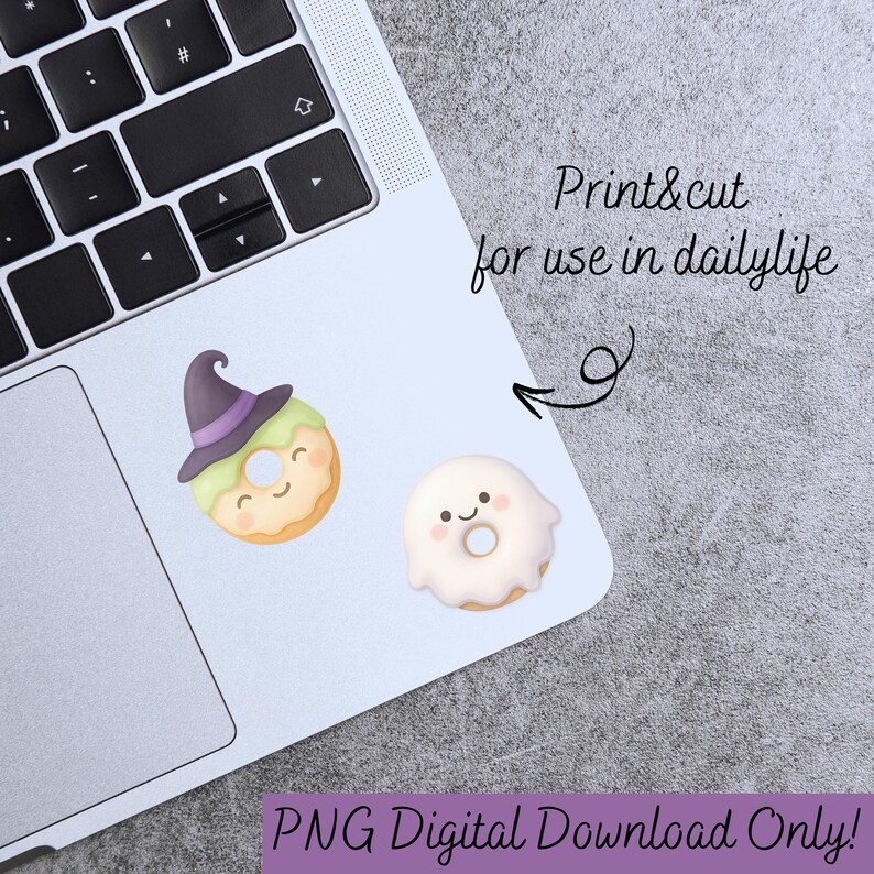 Pastel Halloween Donuts Clipart PNG: Kawaii Spooky Boonuts (digital ...